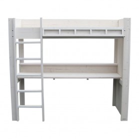 Steigerhouten kinder hoogslaper met bureau- samen te stellen naar uw ...